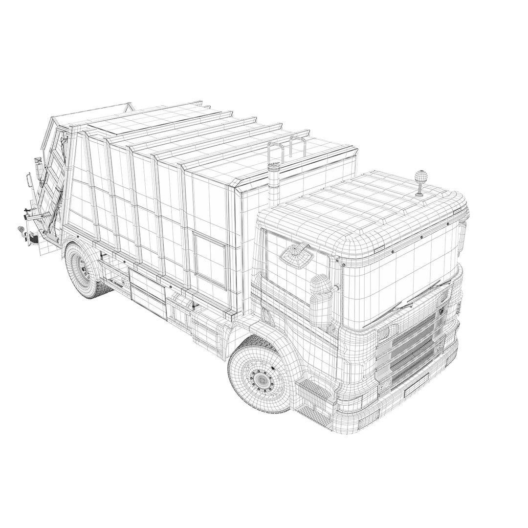 3D Garbage Truck Model - TurboSquid 1729497