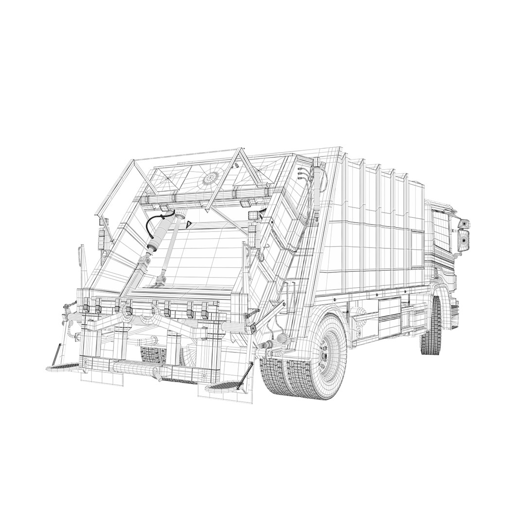 3D Garbage Truck Model - TurboSquid 1729497
