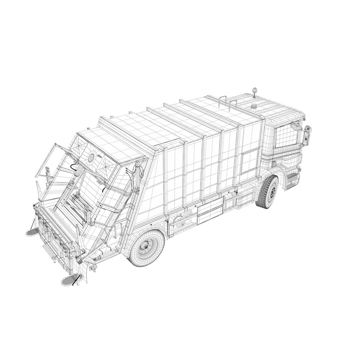 3D Garbage Truck Model - TurboSquid 1729497