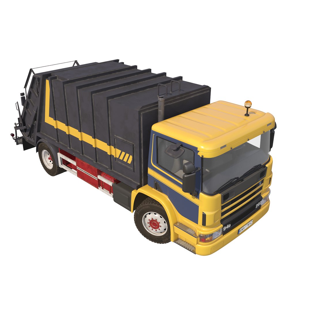 3D Garbage Truck Model - TurboSquid 1729497