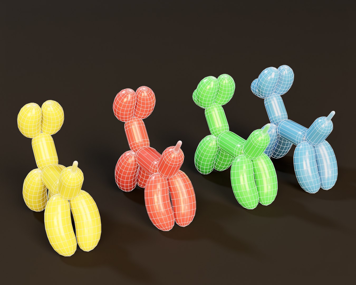 3D Animal Shaped Balloon Model - TurboSquid 2414099