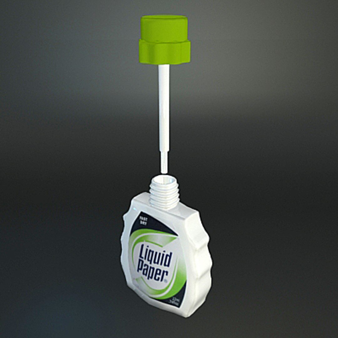 liquid paper 3d model