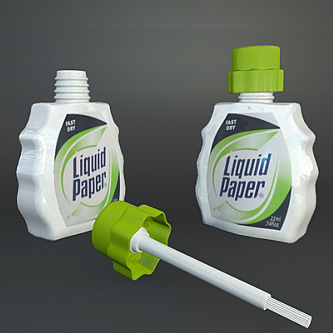liquid paper 3d model