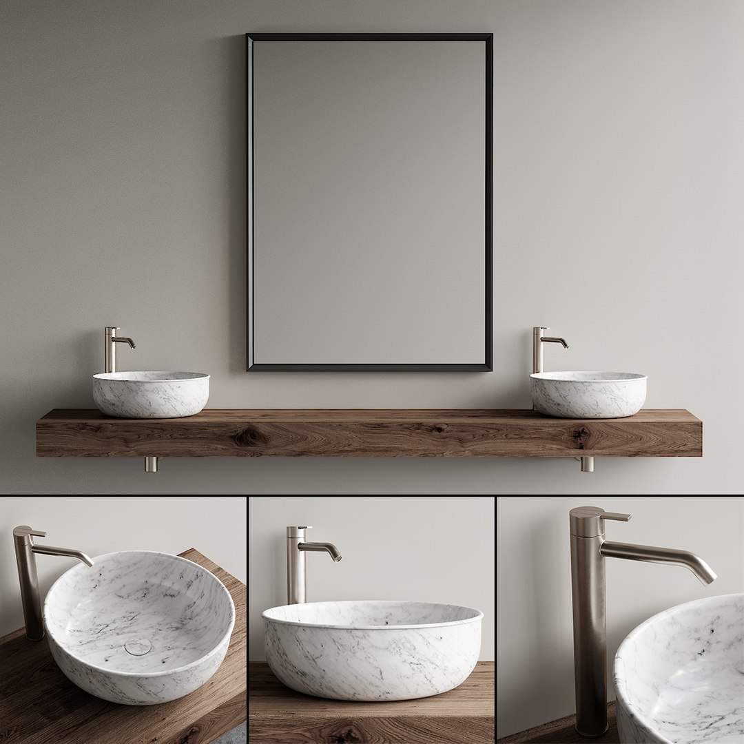3D vanity bathroom mirror model - TurboSquid 1695994