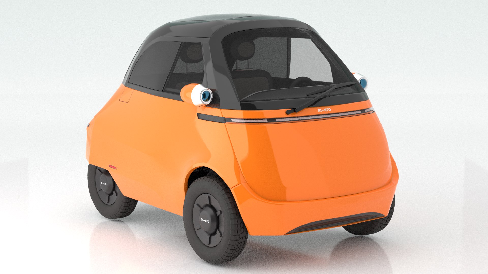 3D Model Microlino Electric Scooter Car Orange - TurboSquid 2197363
