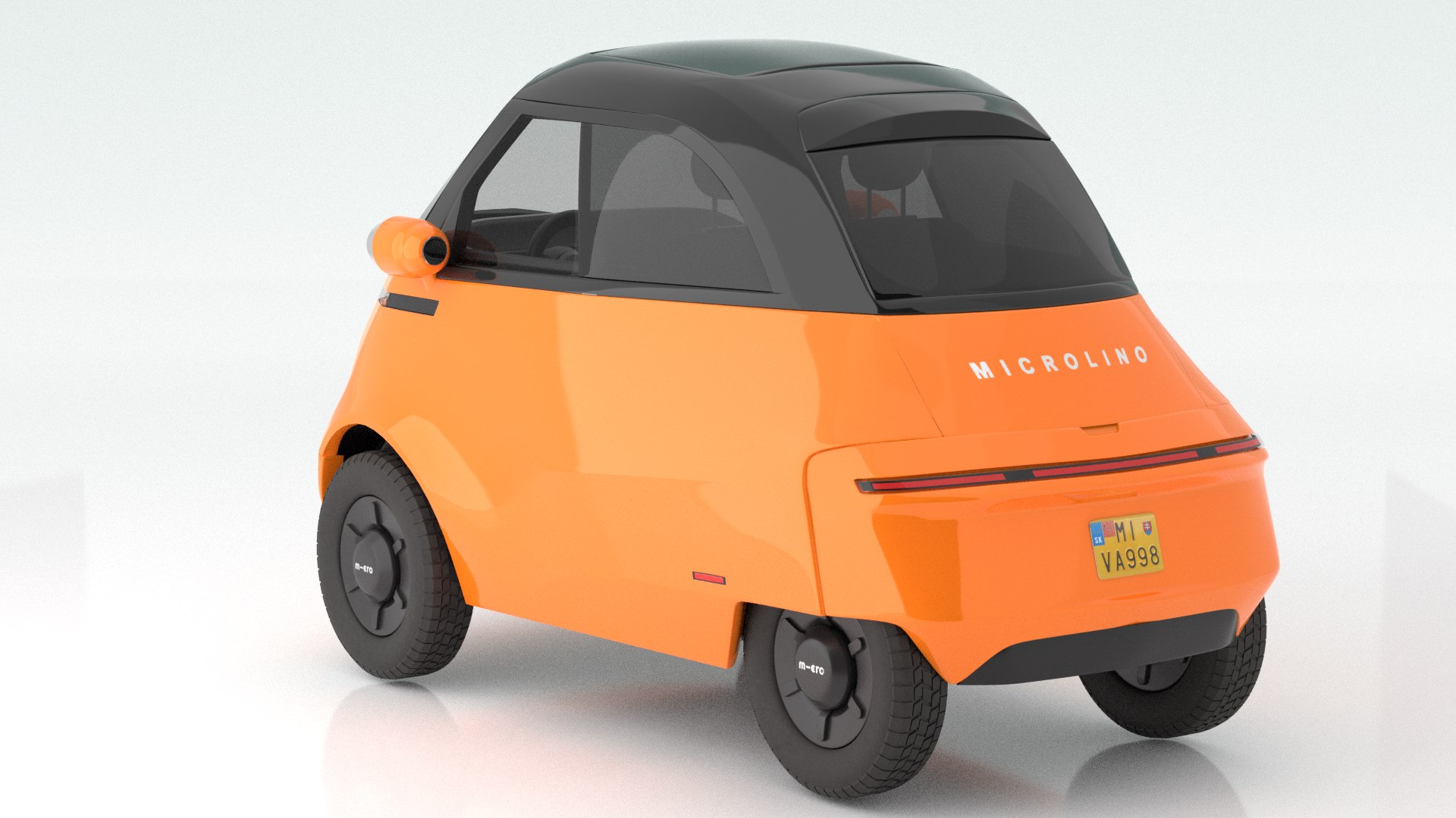 3D Model Microlino Electric Scooter Car Orange - TurboSquid 2197363