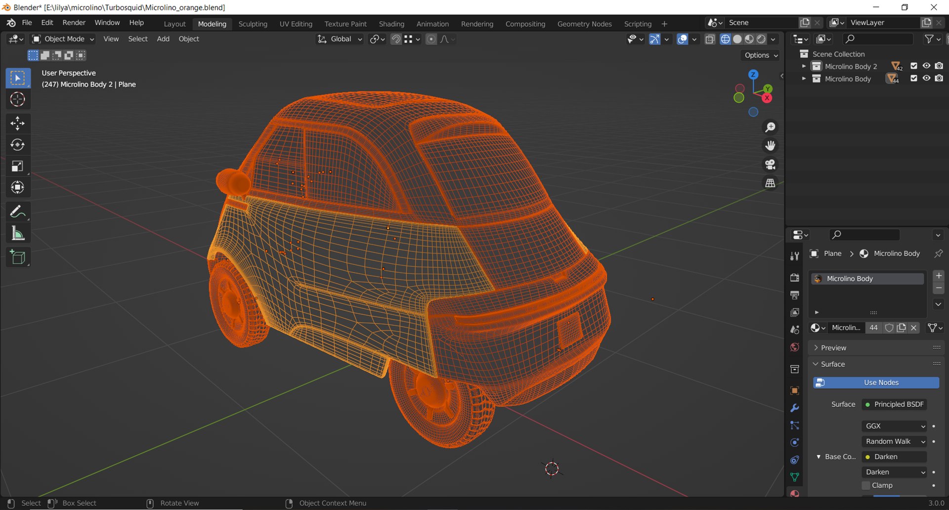 3D Model Microlino Electric Scooter Car Orange - TurboSquid 2197363