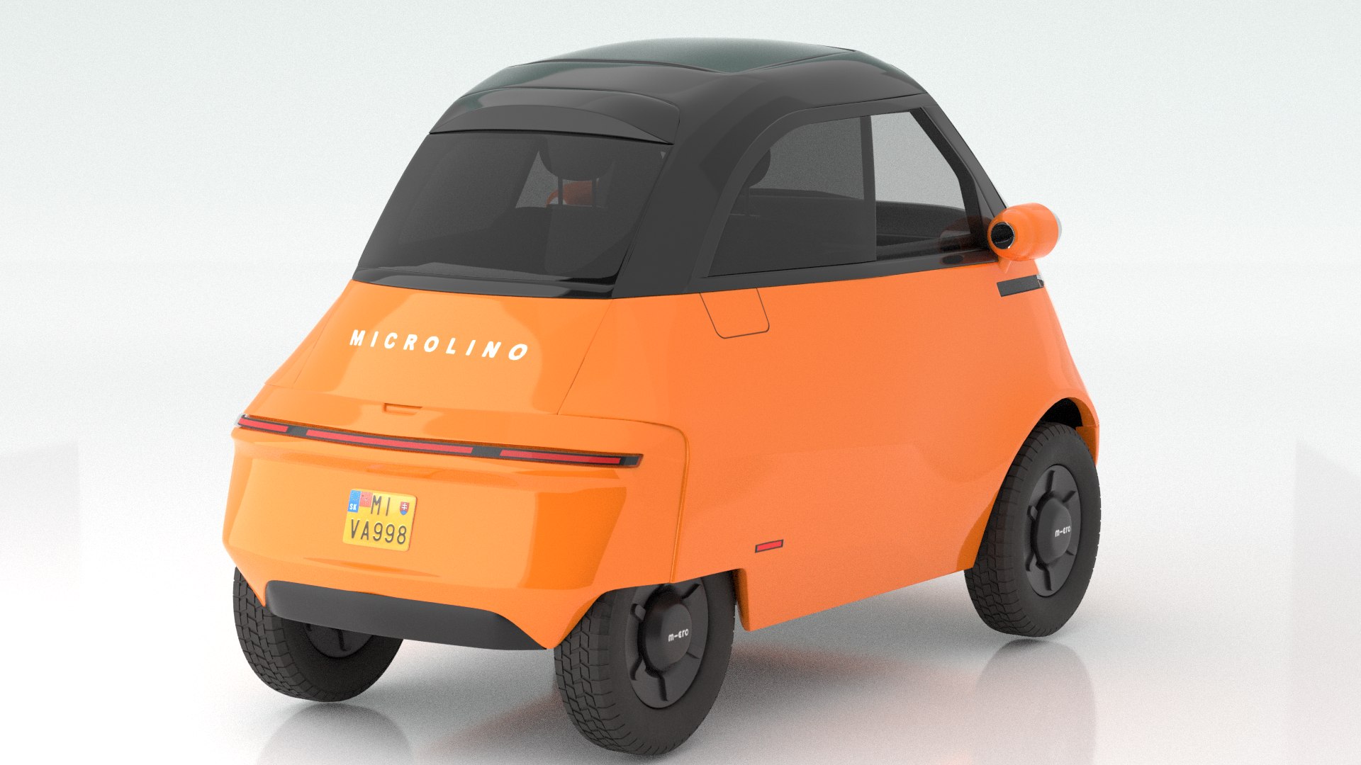 3D Model Microlino Electric Scooter Car Orange - TurboSquid 2197363