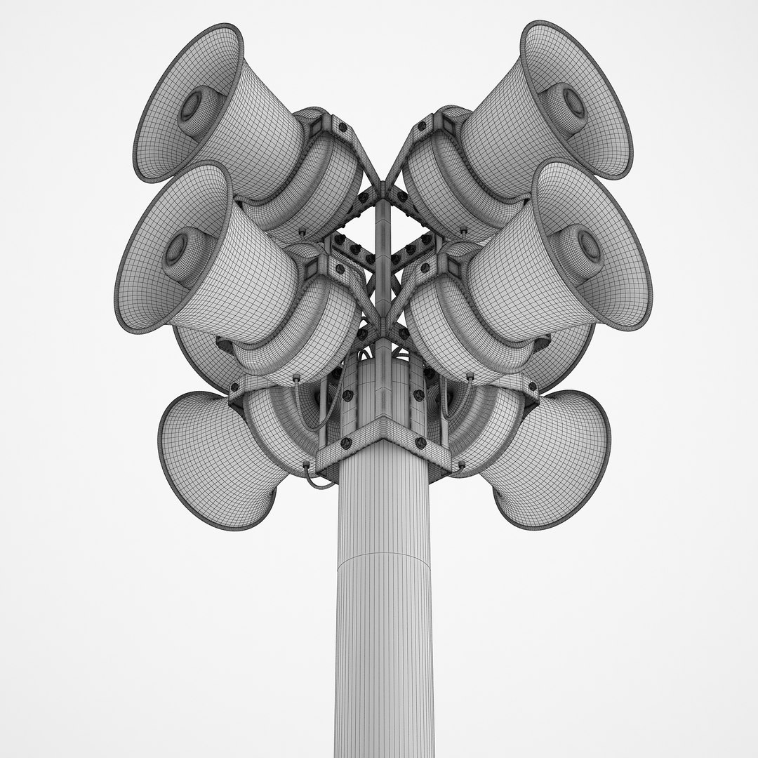 Outdoor Warning Siren Model - TurboSquid 1438769