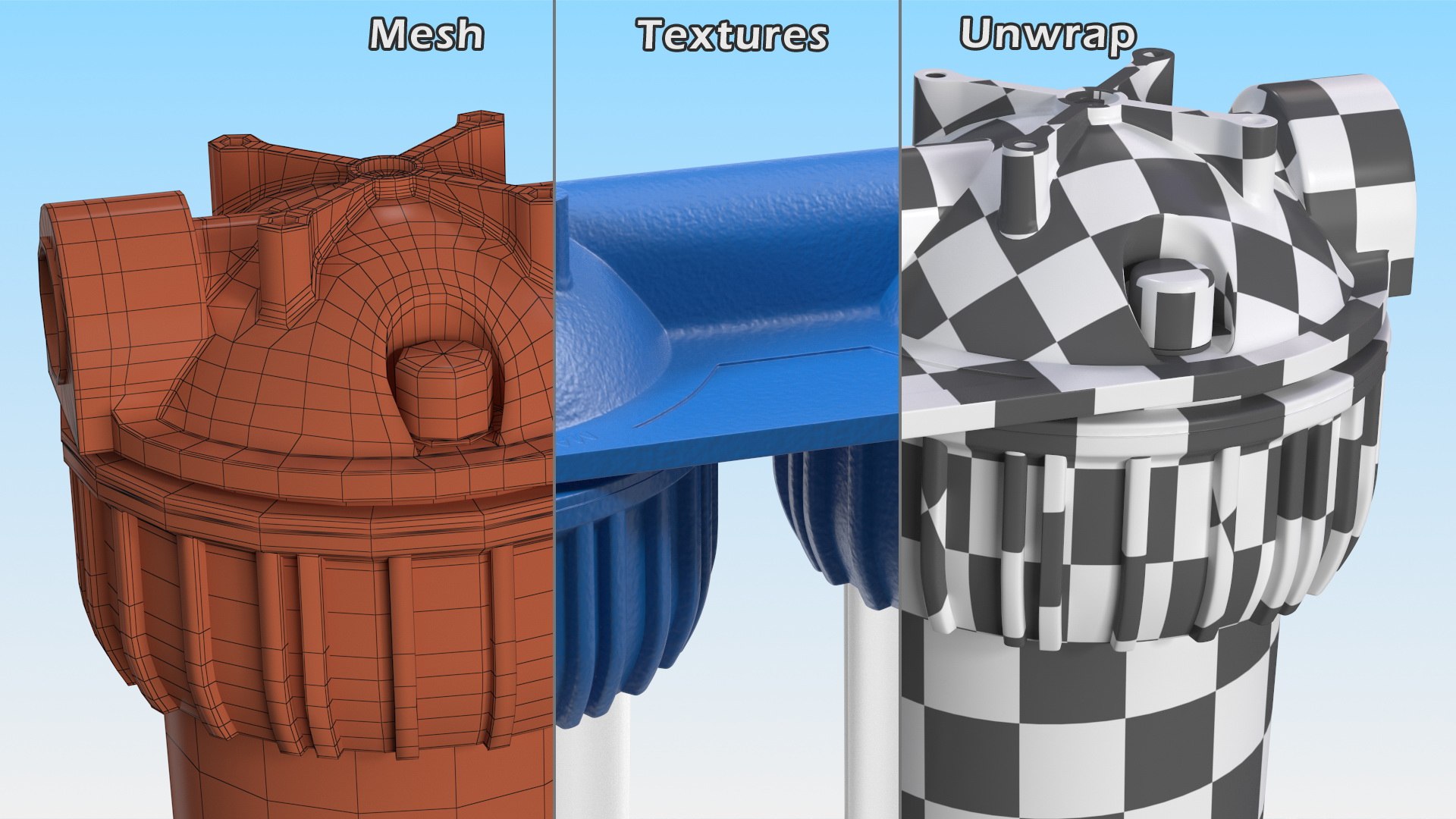 3D Dual Stage Water Filter Housing With Filters - TurboSquid 1736243