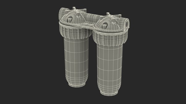 3D Dual Stage Water Filter Housing with Filters - TurboSquid 1736243