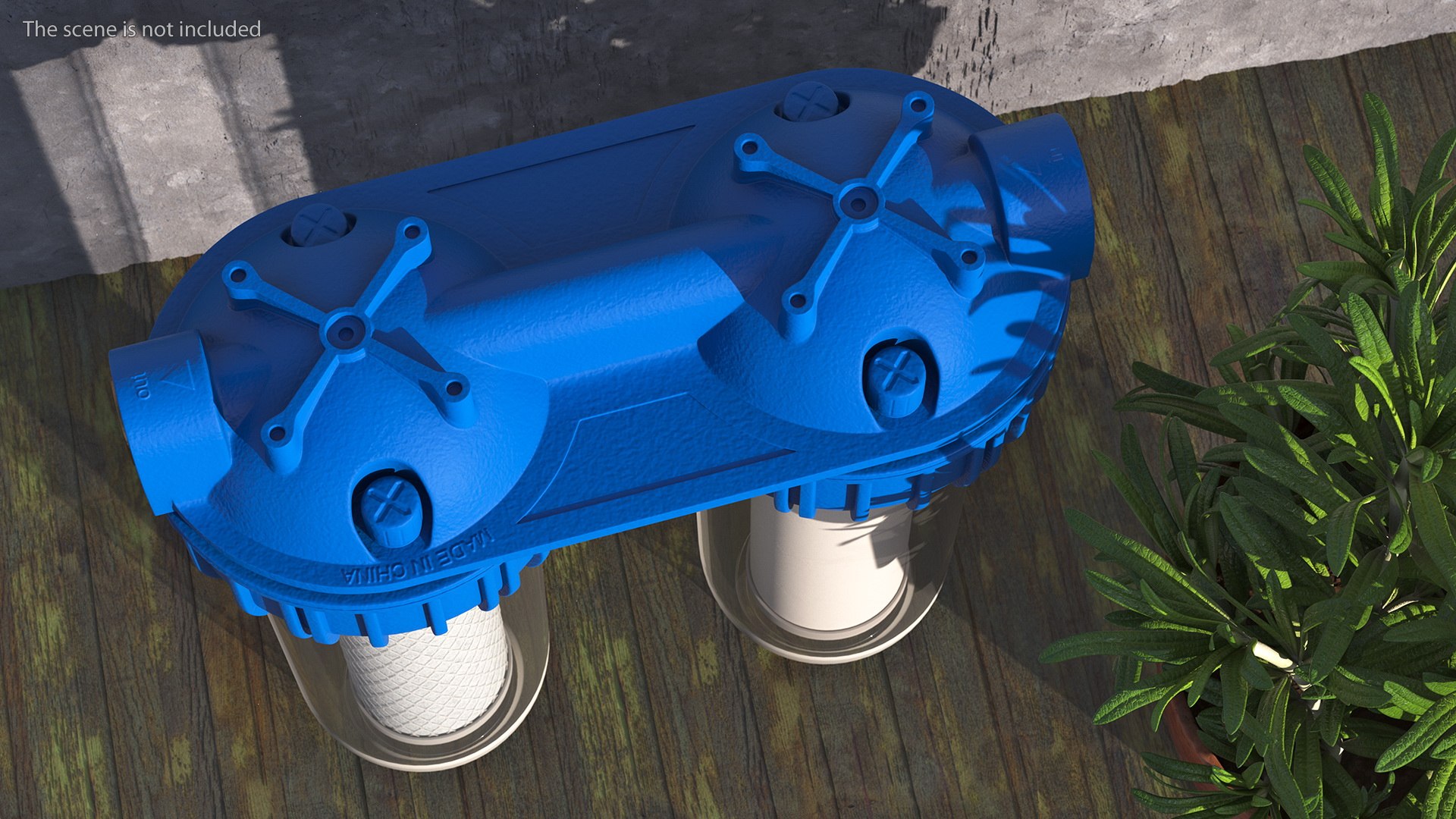 3D Dual Stage Water Filter Housing with Filters - TurboSquid 1736243