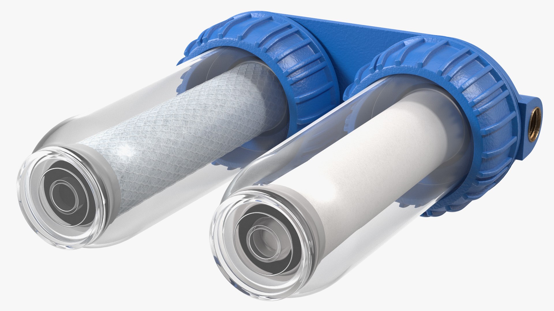 3D Dual Stage Water Filter Housing With Filters - TurboSquid 1736243