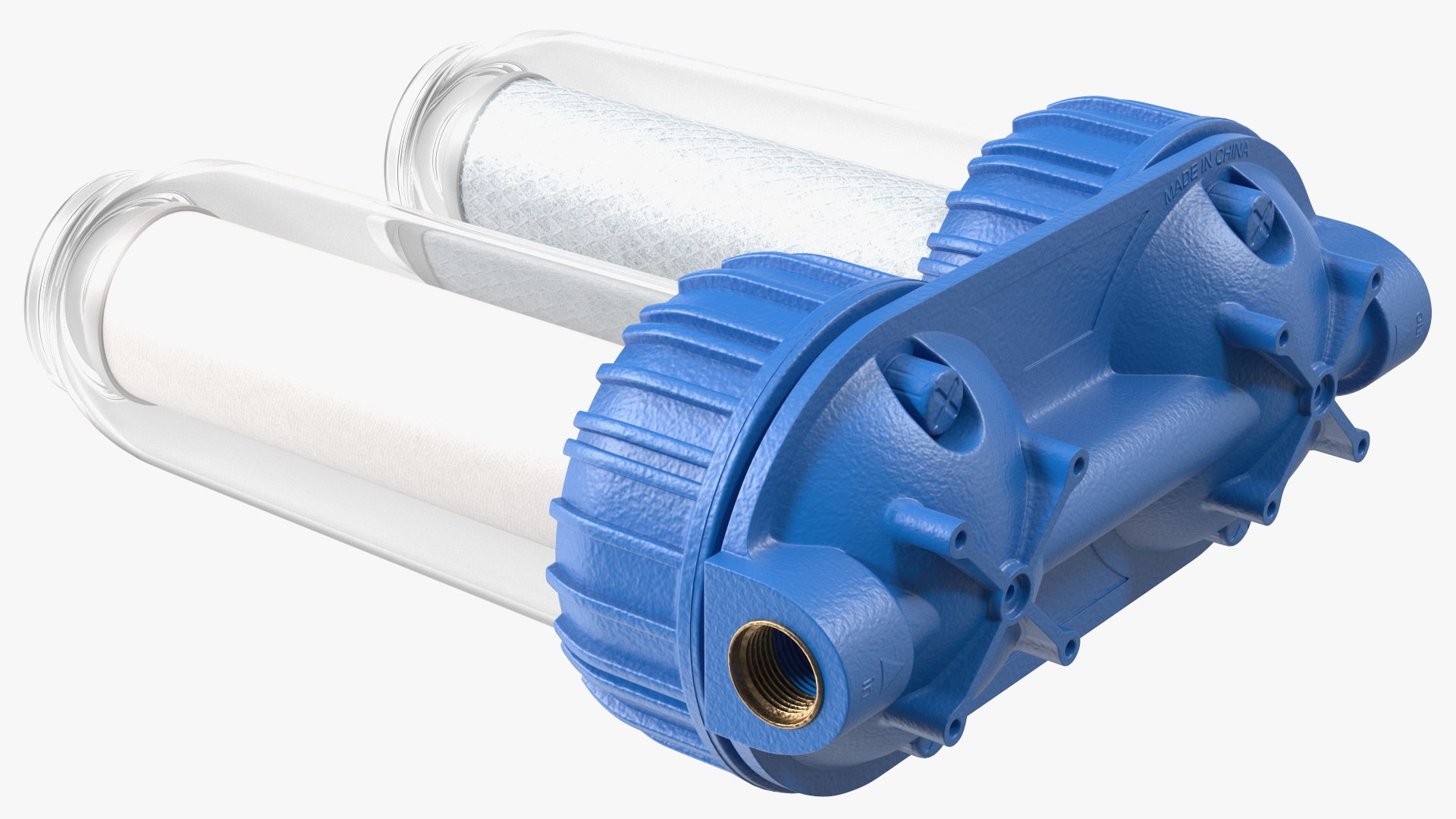 3D Dual Stage Water Filter Housing with Filters - TurboSquid 1736243