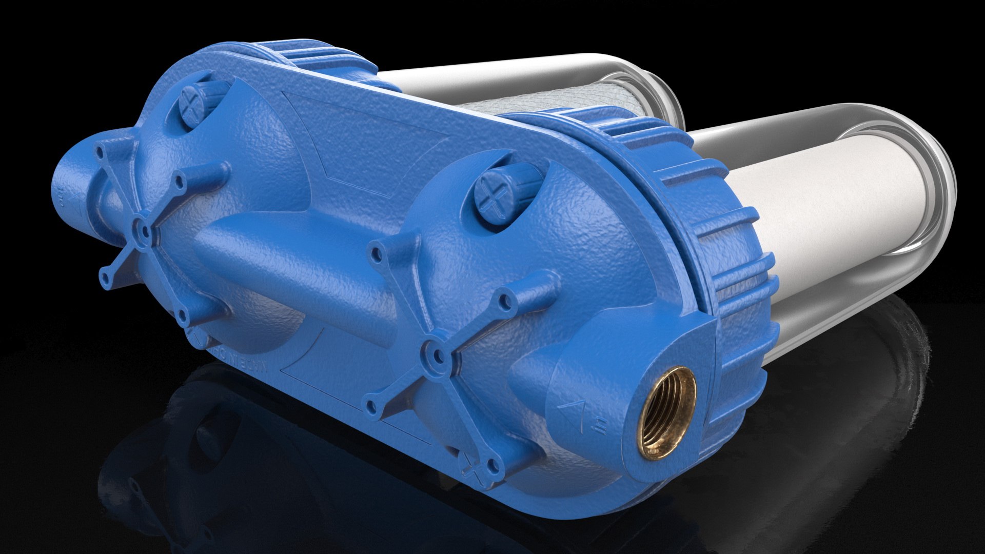 3D Dual Stage Water Filter Housing With Filters - TurboSquid 1736243