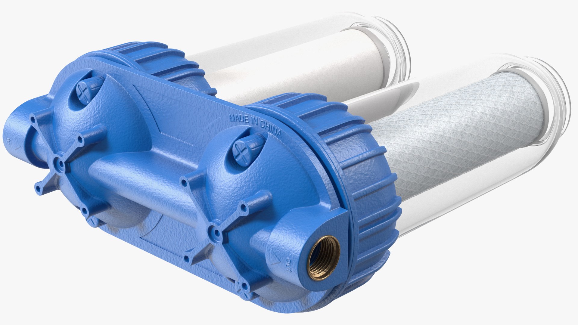 3D Dual Stage Water Filter Housing With Filters - TurboSquid 1736243