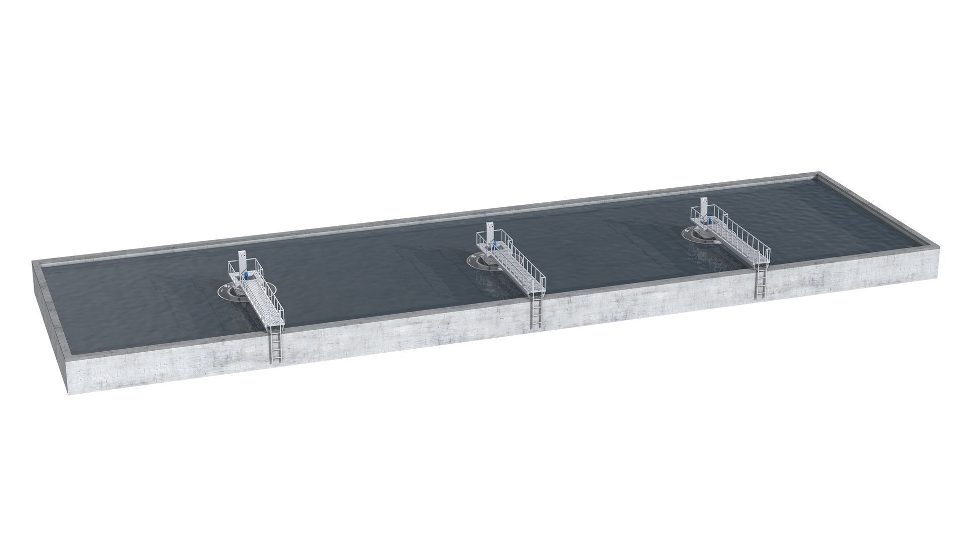 Wastewater Treatment Basin Set 3D Model - TurboSquid 2340851