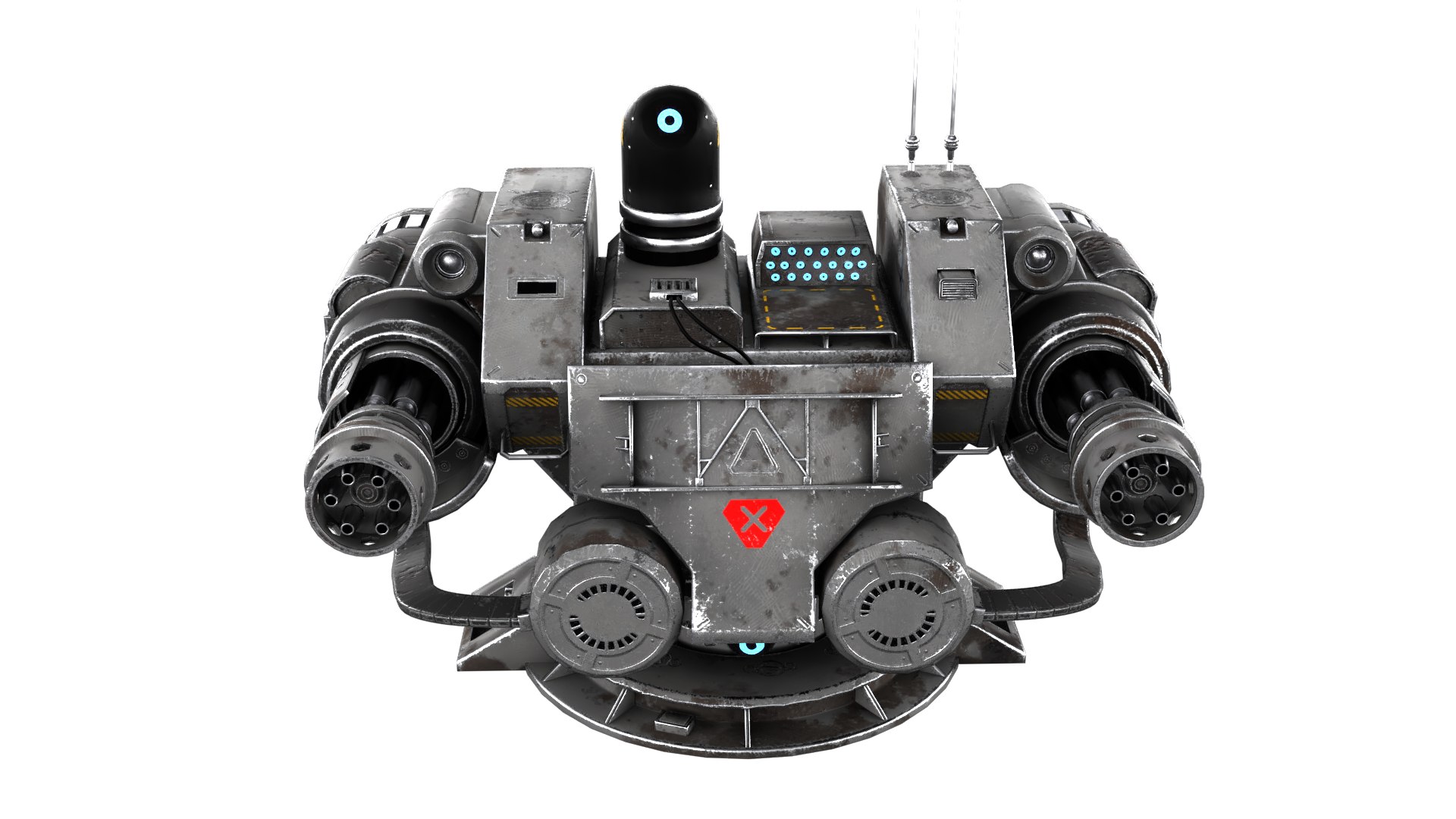 Sci-fi Turret 3D Model - TurboSquid 1692388