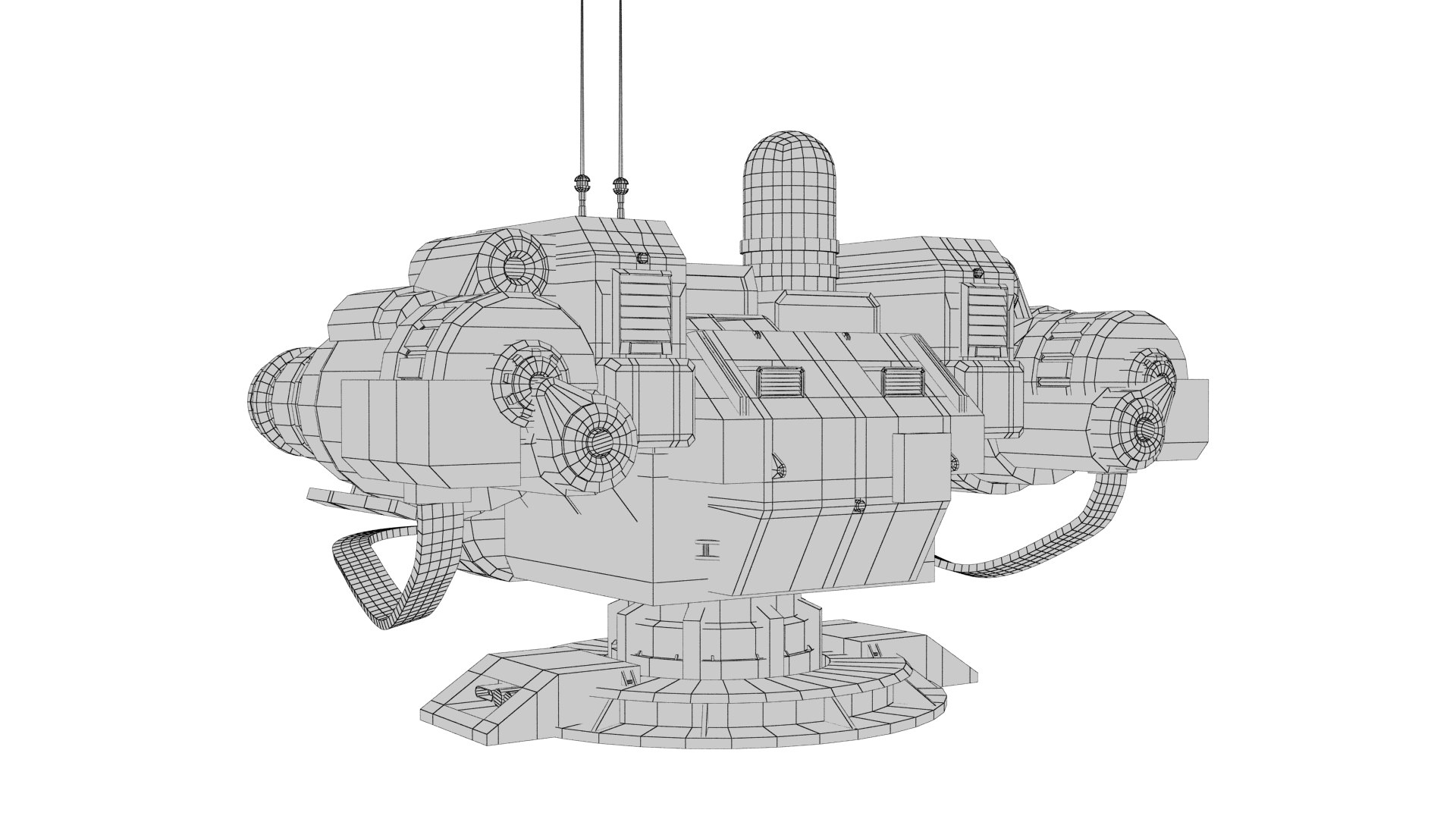 Sci-fi Turret 3D Model - TurboSquid 1692388