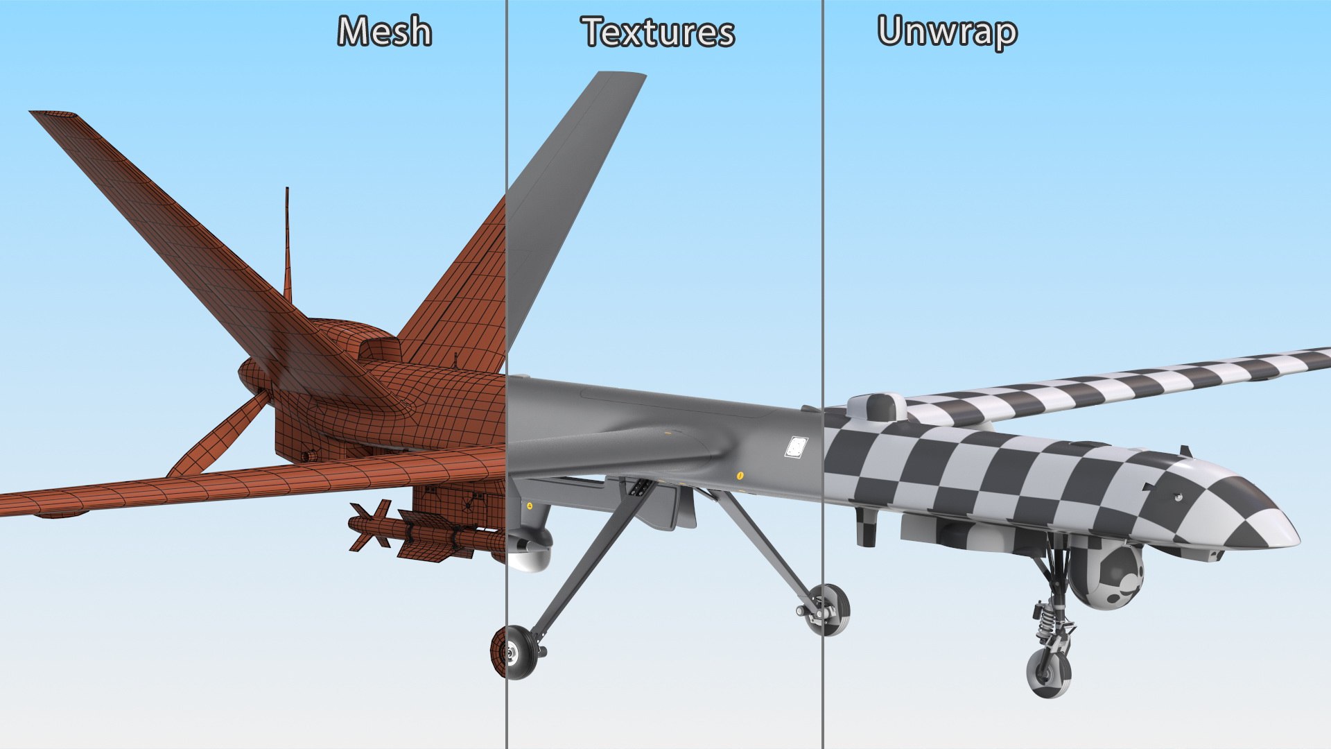 3D Unmanned Combat Aerial Vehicle Rigged - TurboSquid 1942236