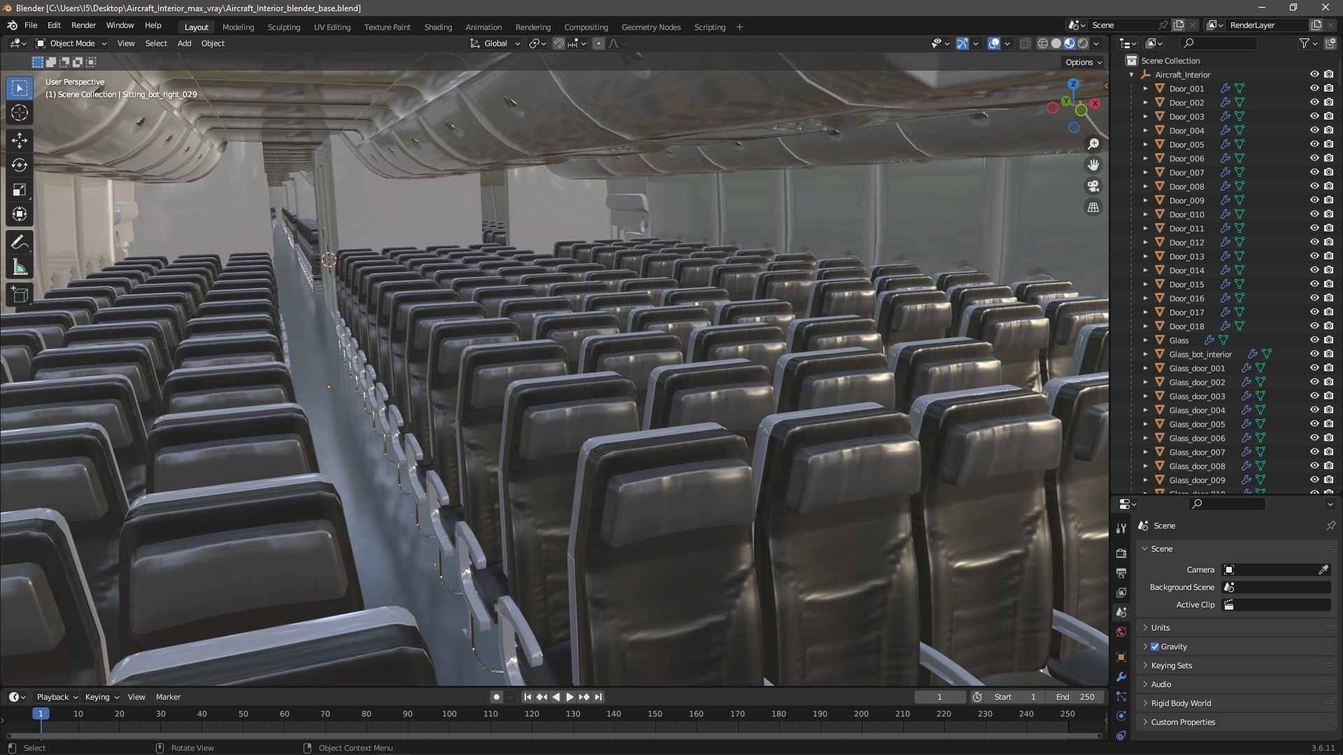 Aircraft Interior 3D Model - TurboSquid 2339109