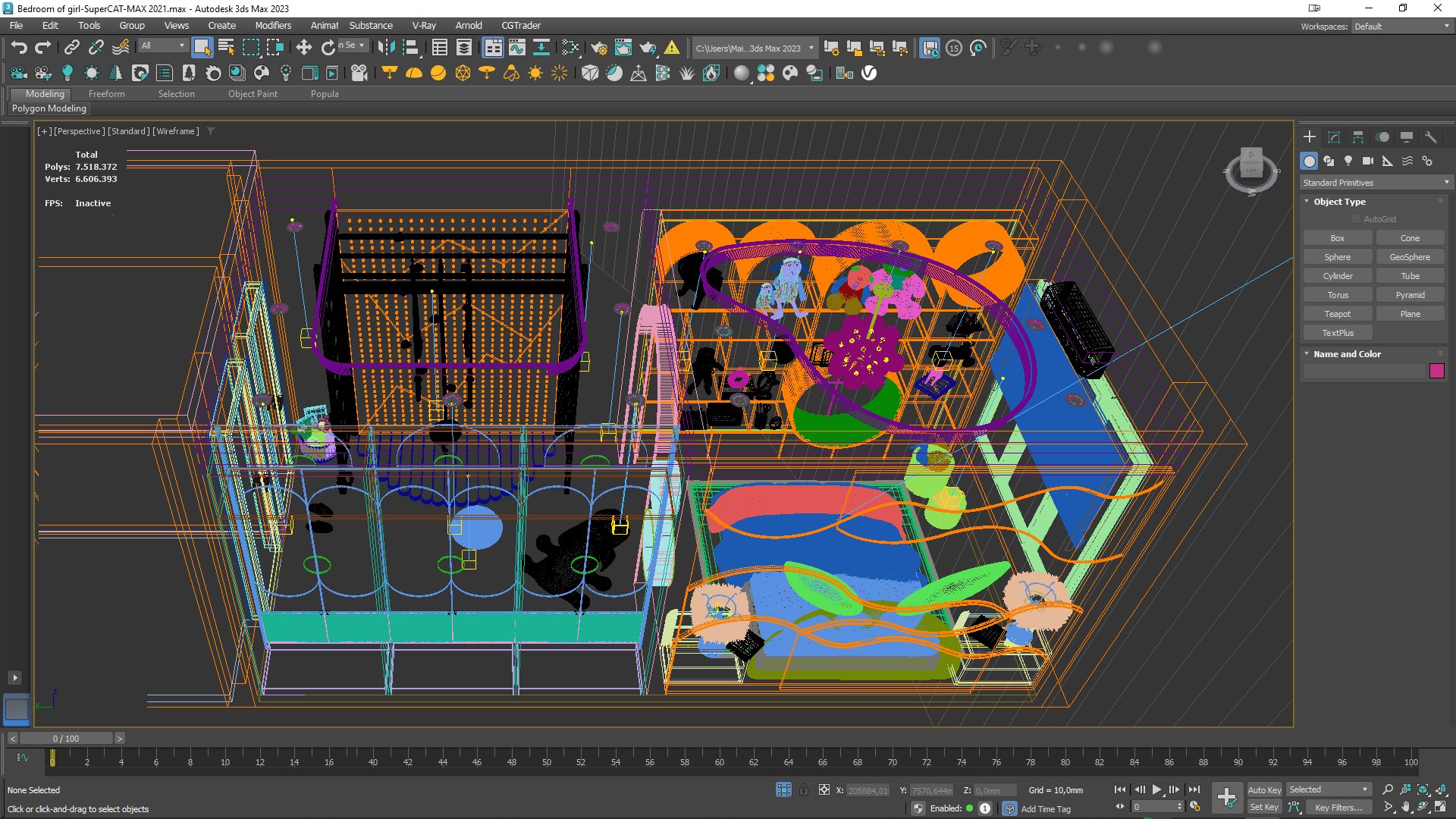 Child Bedroom 03 - SuperCAT - MAX FBX OBJ SKP DEA Simlab 3D Model ...