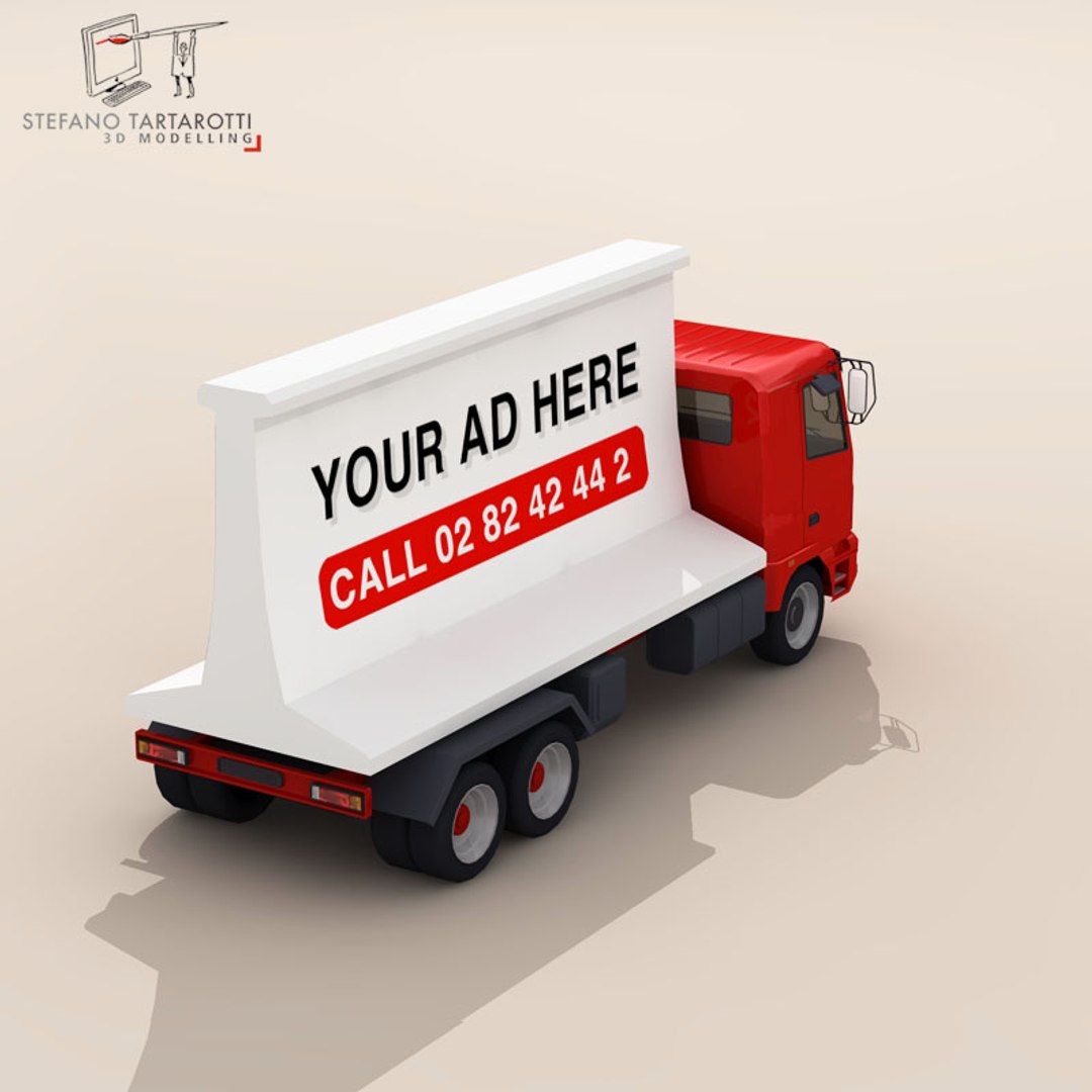 3d Model Advertisment Truck