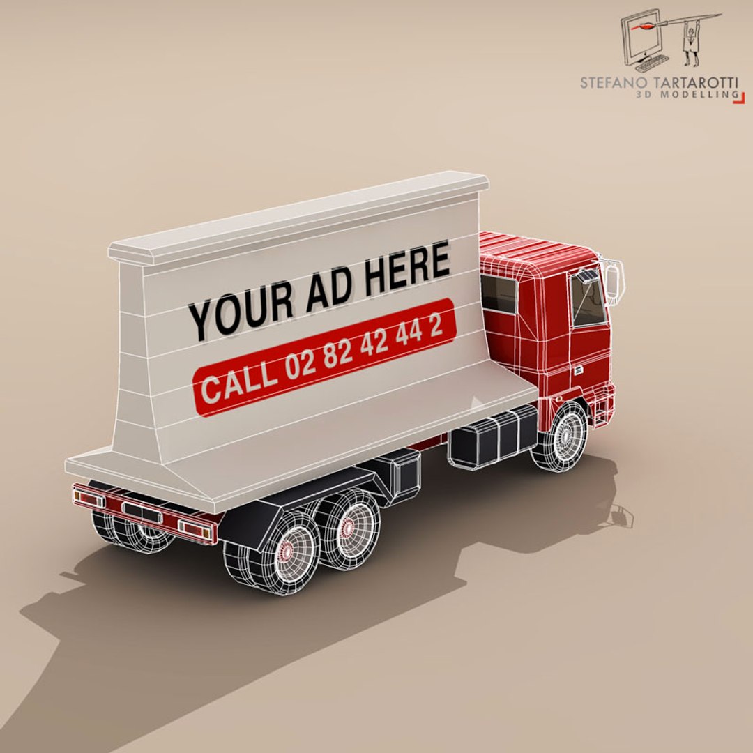 3d Model Advertisment Truck