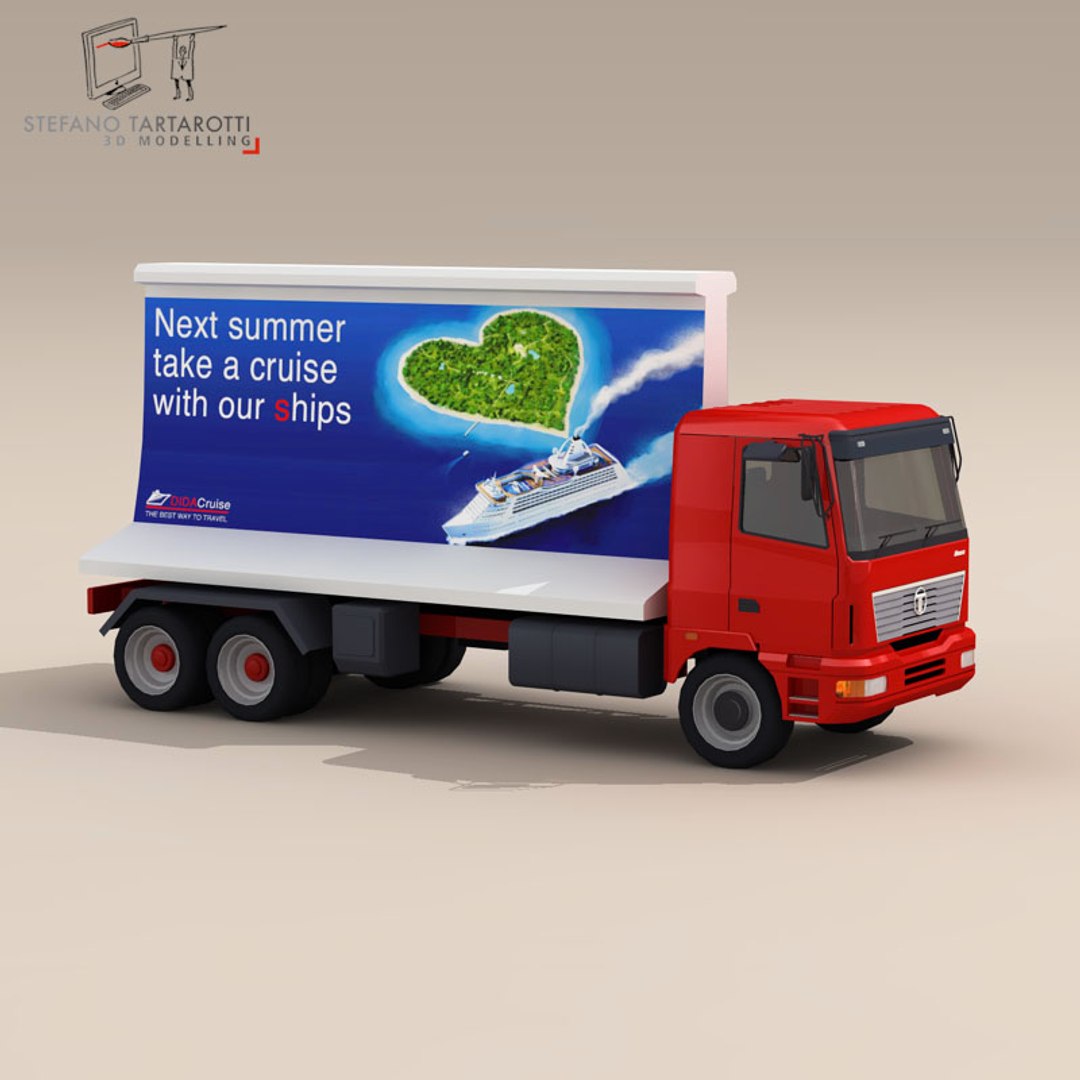 3d Model Advertisment Truck