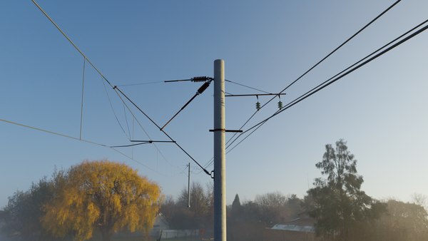 3D Railroad Electric Pole model - TurboSquid 1794810