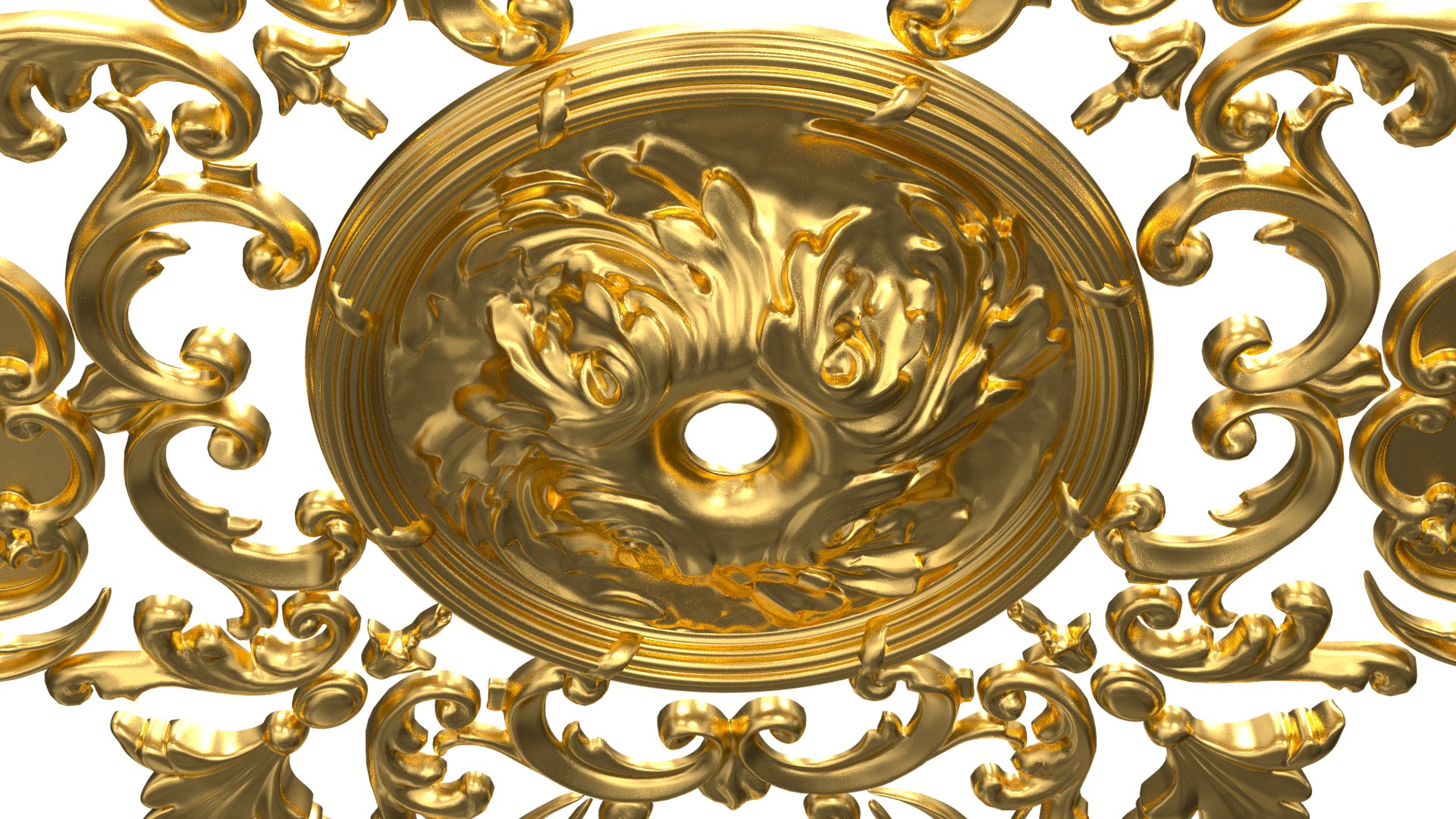 3D Ceiling Sockets Gypsum Plaster DR283 3D - TurboSquid 2095036