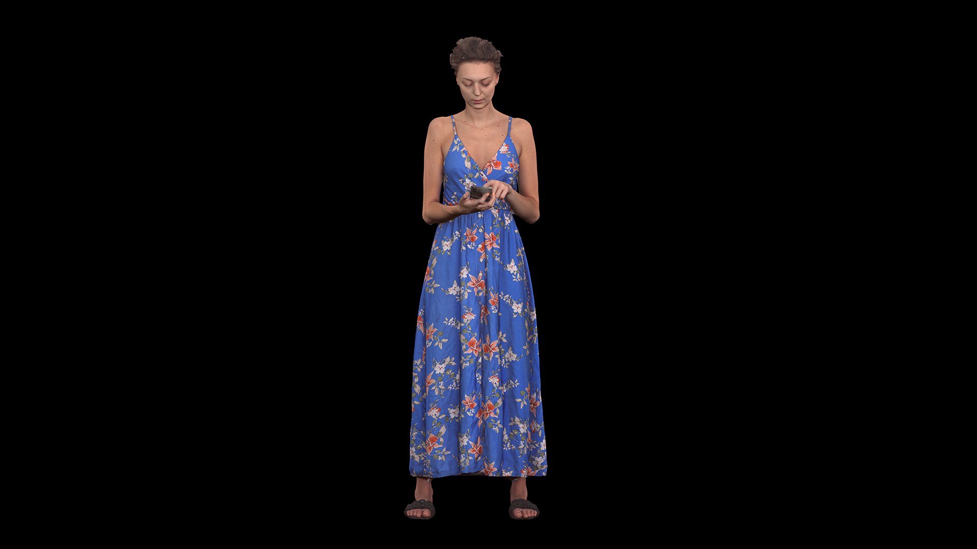 3D Model Raw Daily Pose Scan Isabella De Laa Dressed Mobile ...