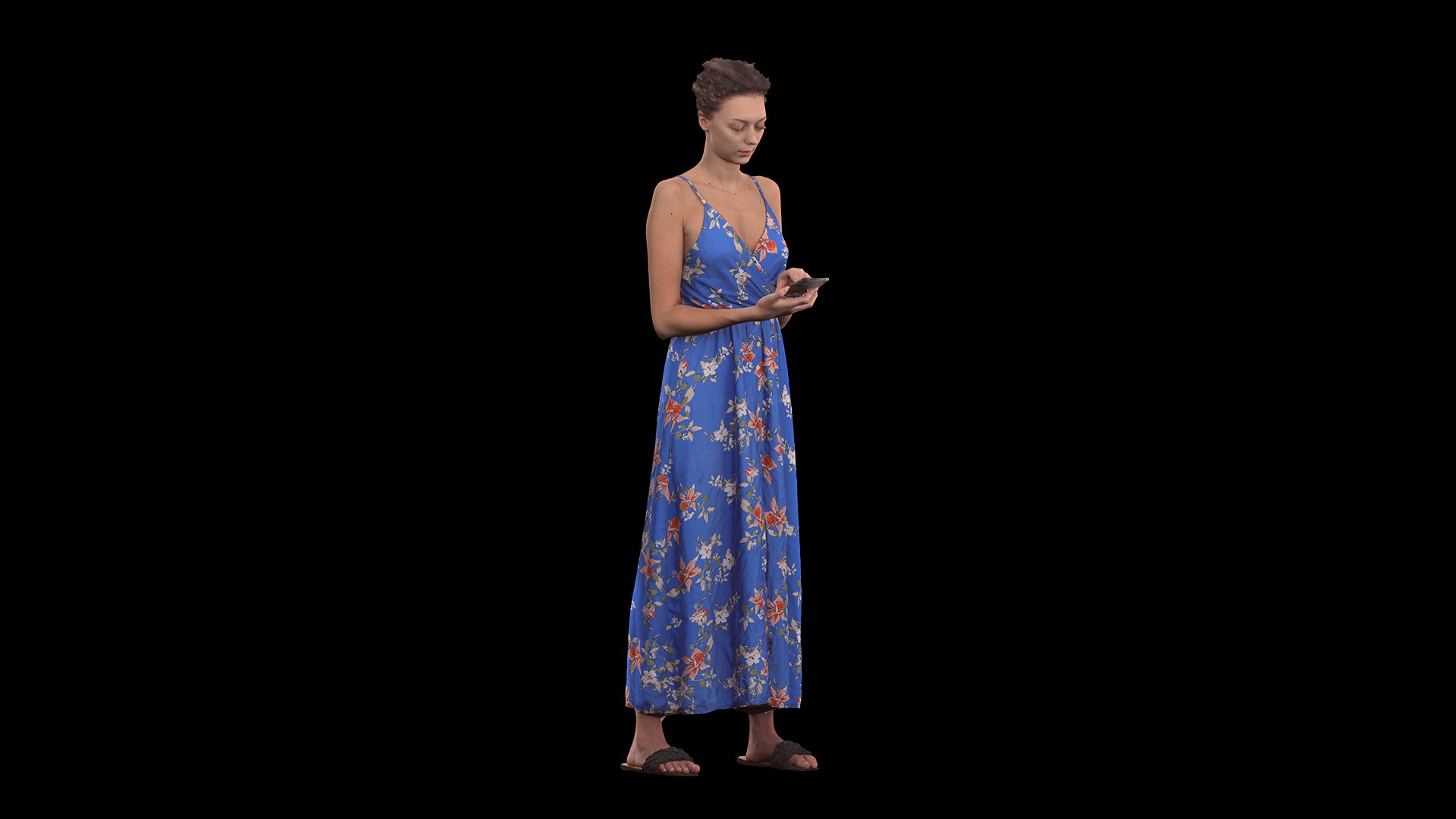 3D Model Raw Daily Pose Scan Isabella De Laa Dressed Mobile ...