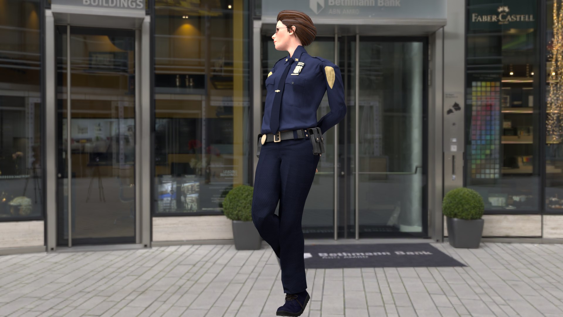 3D Rigged Police Character Model - TurboSquid 1604556