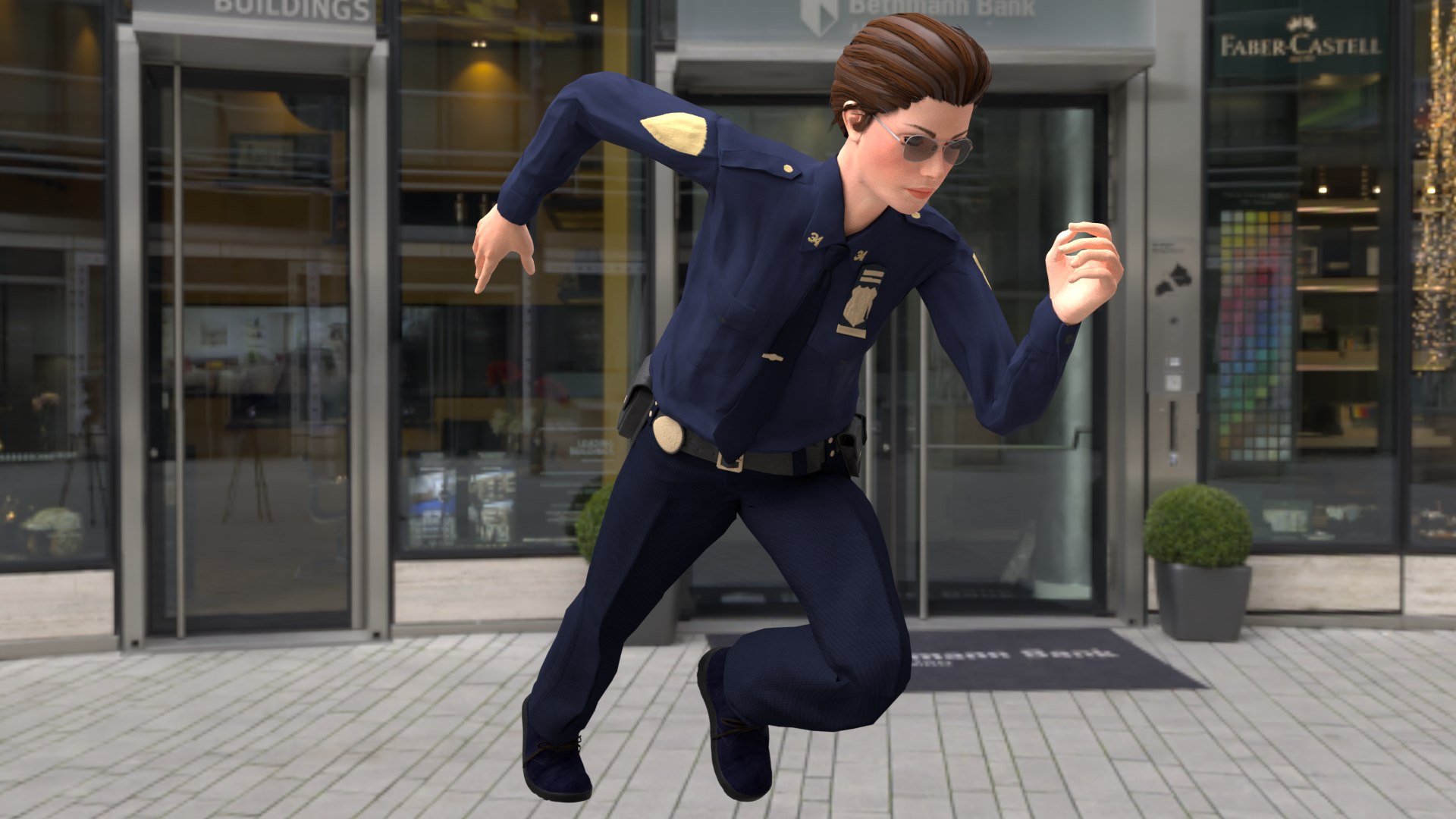 3D Rigged Police Character Model - TurboSquid 1604556