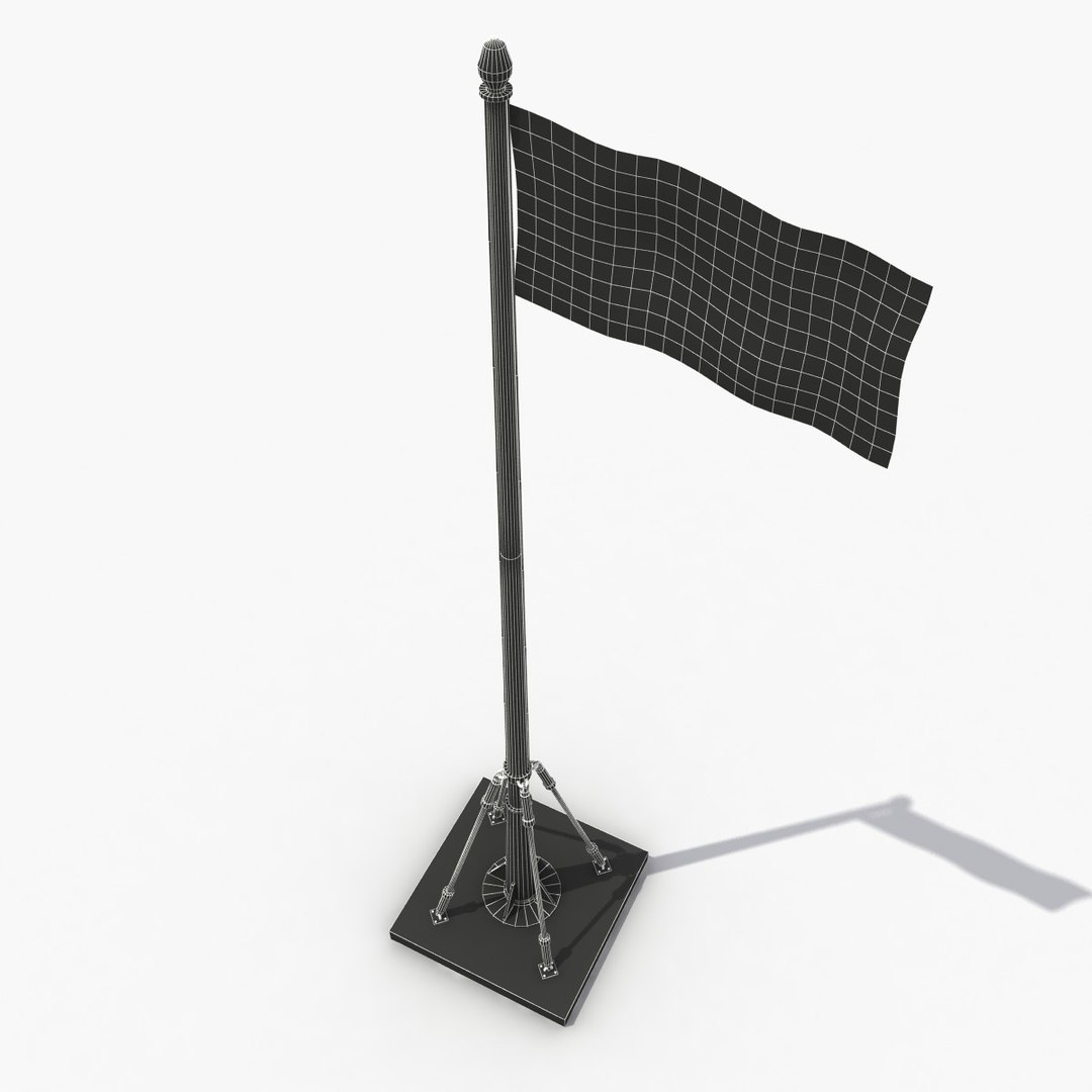 3d Model Modeled Flag