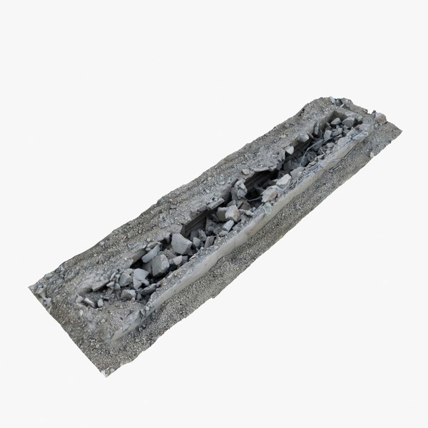 3D Gravel Rock Pit 02 - 3D photogrammetry model scan of a gravel pit ...