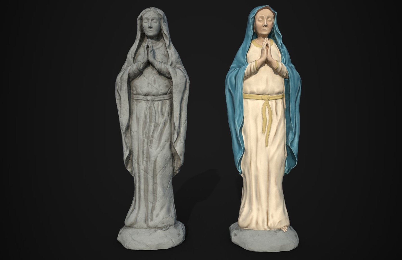 3D Statue Saint Mary - TurboSquid 1635729