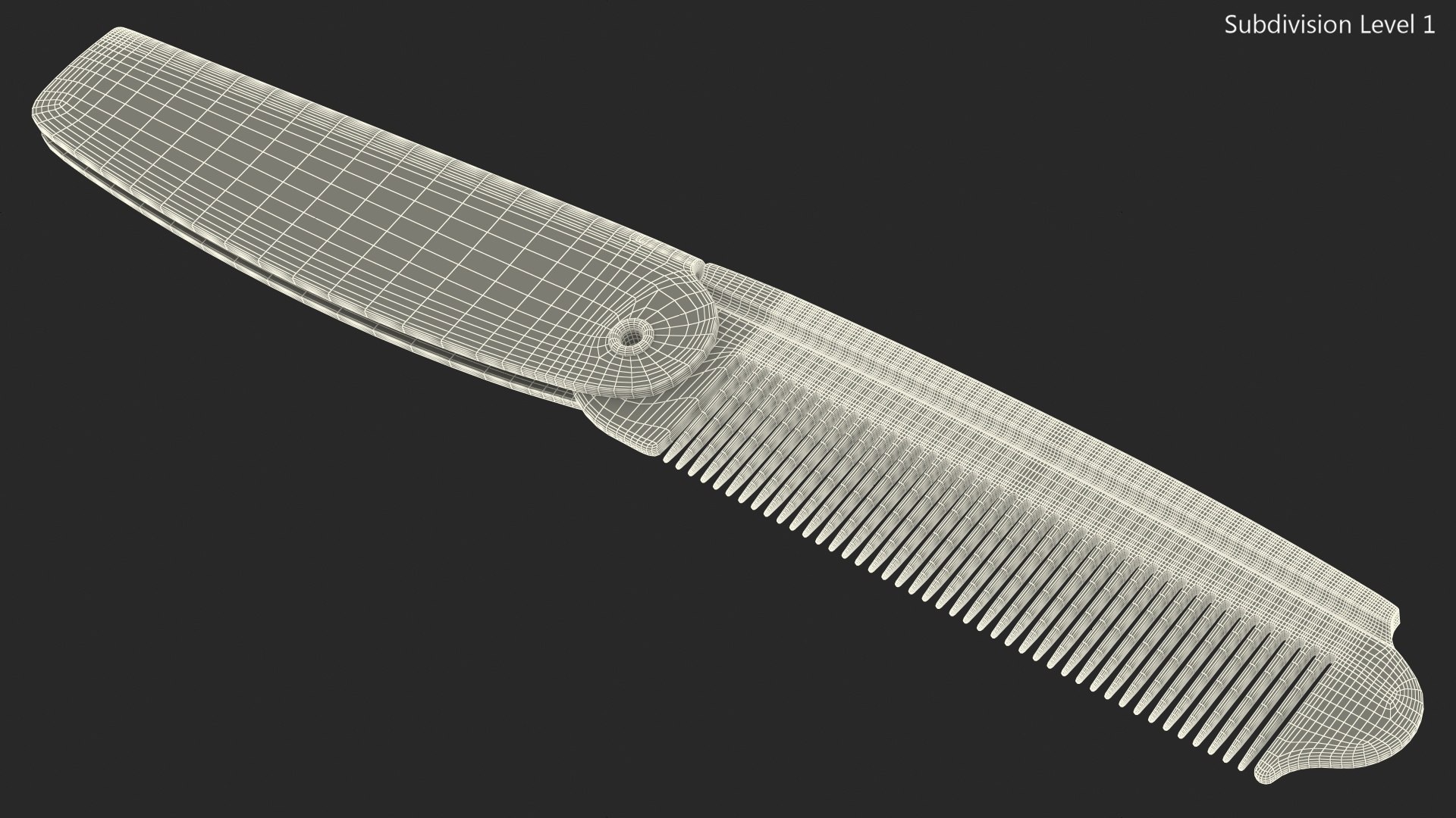 3D folding pocket comb brown model - TurboSquid 1623334