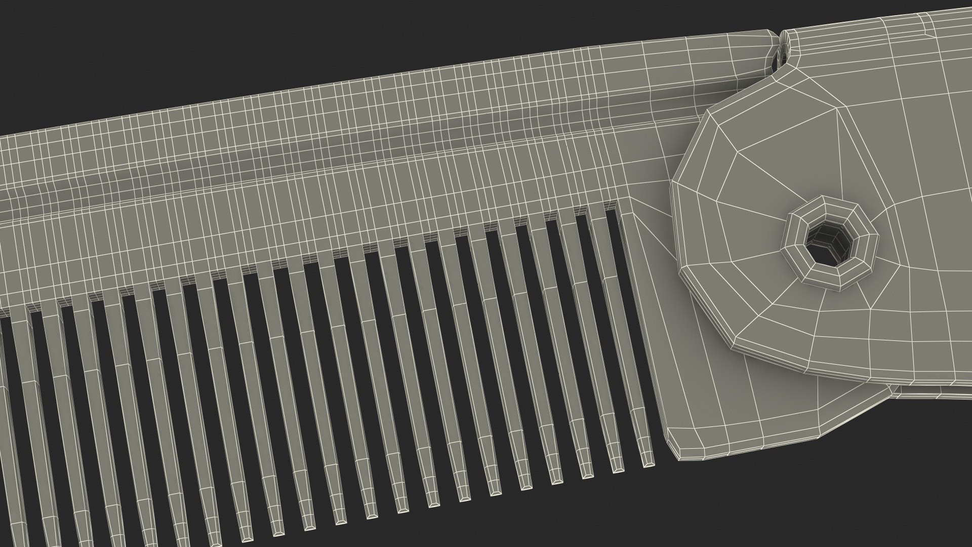 3D folding pocket comb brown model - TurboSquid 1623334