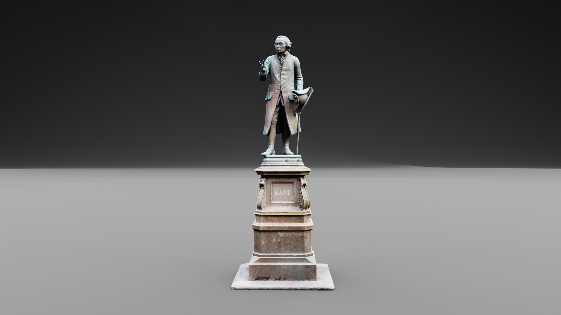 Immanuel Kant Sculpture In Kaliningrad 3D Model - TurboSquid 2050695
