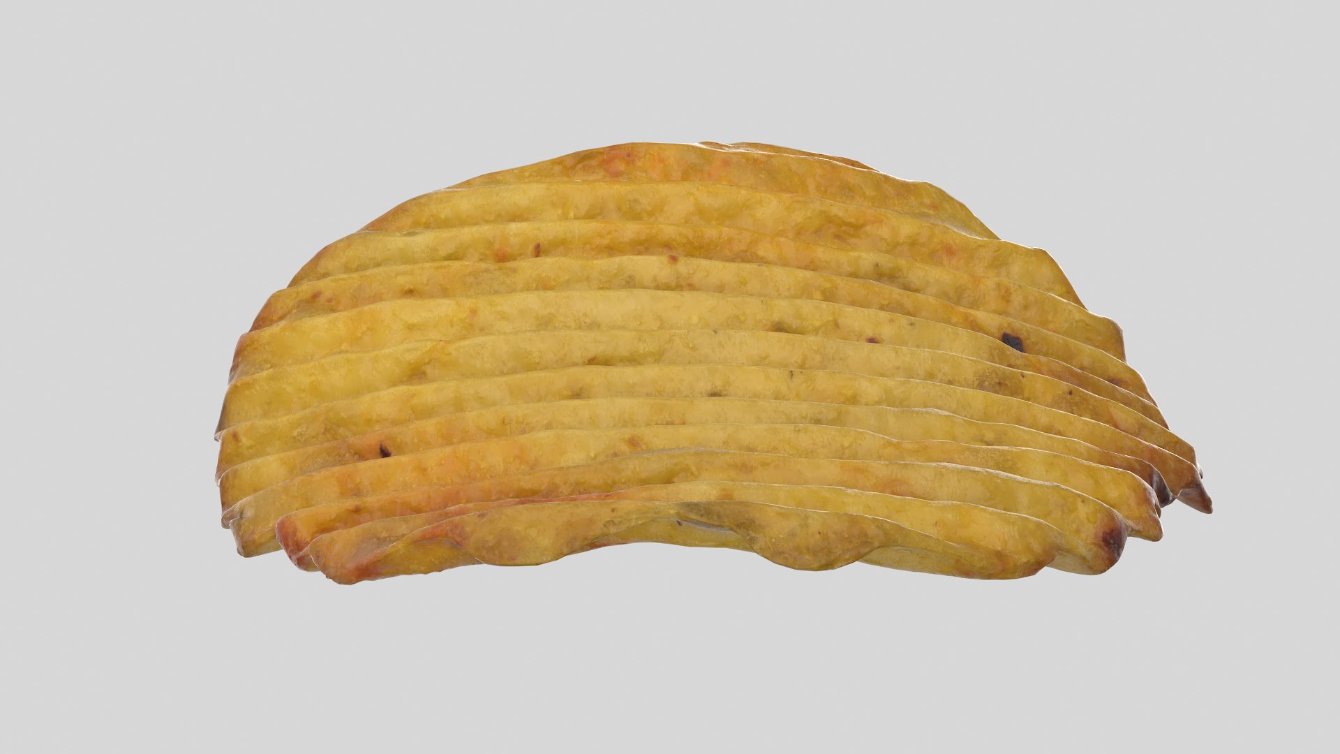 Crinkle Cut Chip 3D Model - TurboSquid 1863084