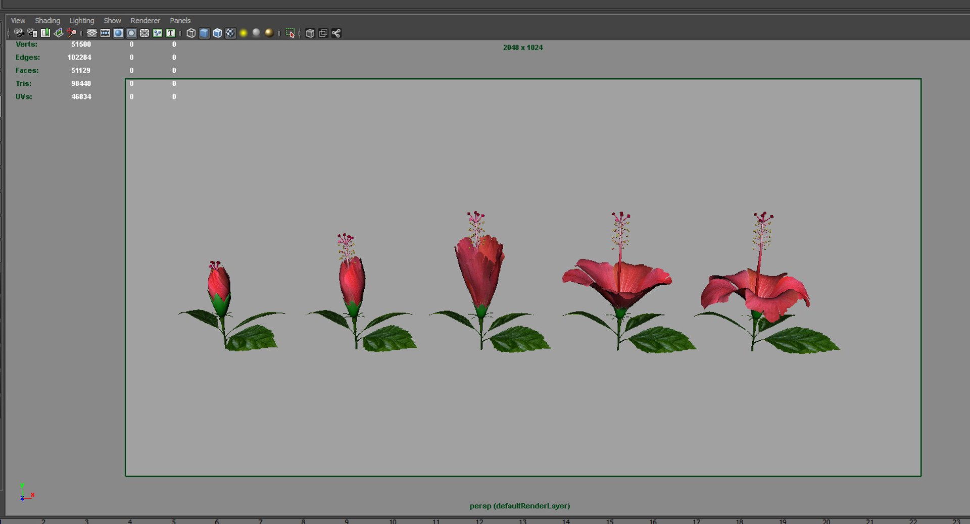3D Hibiscus Flower Model - TurboSquid 1476883