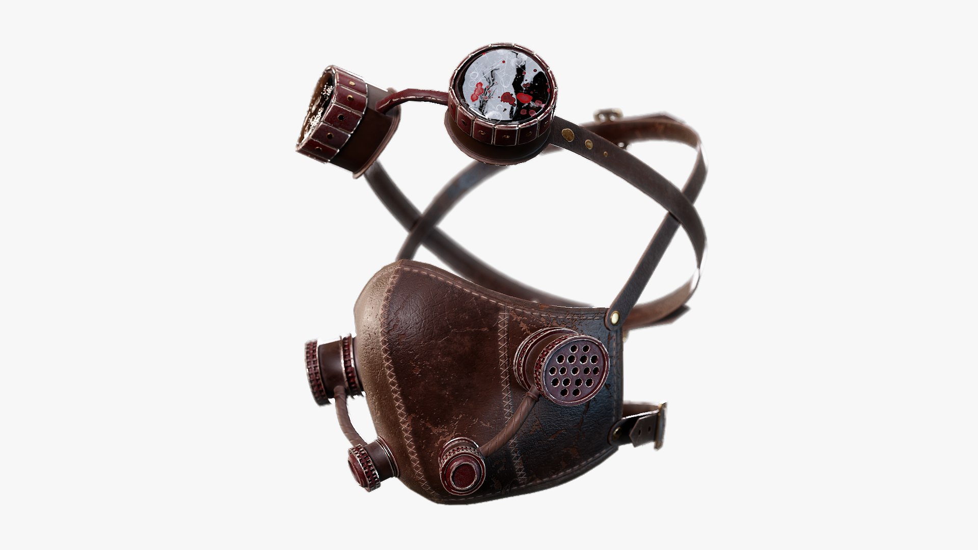 Apocalyptic Mask Goggles Low Poly 3D - TurboSquid 2096602