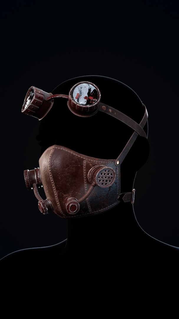 Apocalyptic Mask Goggles Low Poly 3D - TurboSquid 2096602