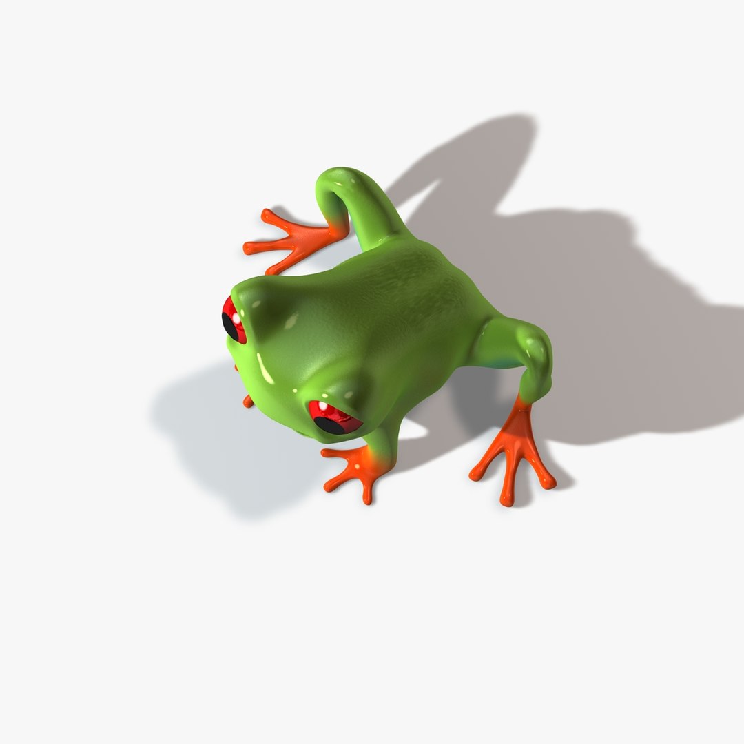 Cartoon Frog 3d Model