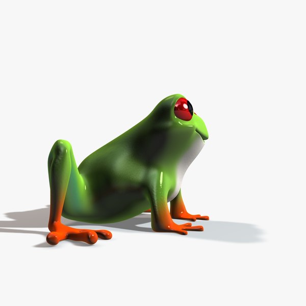 cartoon frog 3d model