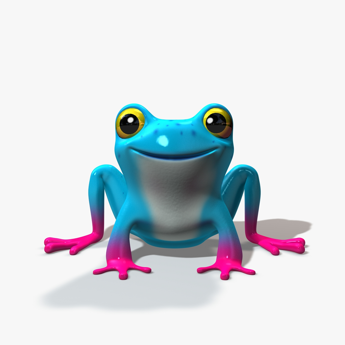 cartoon frog 3d model