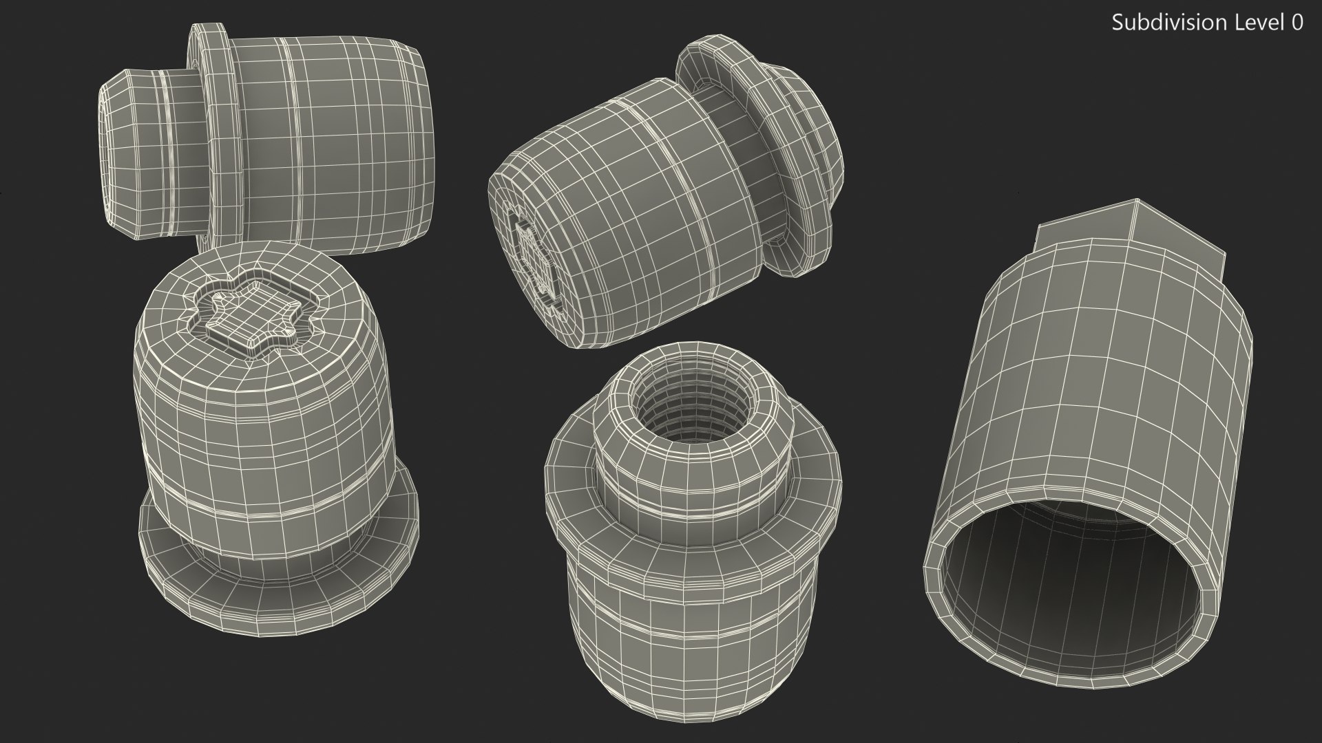 3D model Alloy Wheel Lock with Key Set - TurboSquid 1772241