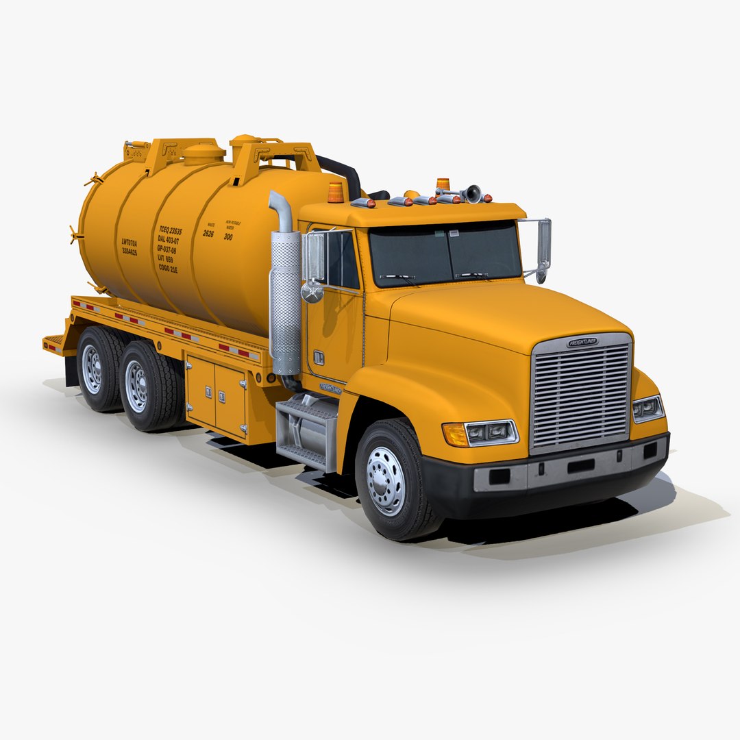 3D Freightliner FLD 120 2000 Vacuum Truck S01 - TurboSquid 2127192